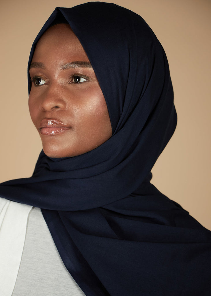 Navy Organic Cotton Hijab Hijabs Aab Modest Wear